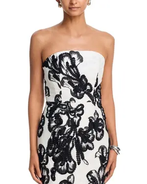MILLY Orion Chiffon Embroidered Maxi Dress