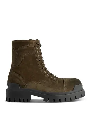 Balenciaga Waxed Suede Boots - Mousse