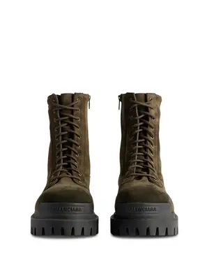 Balenciaga Waxed Suede Boots