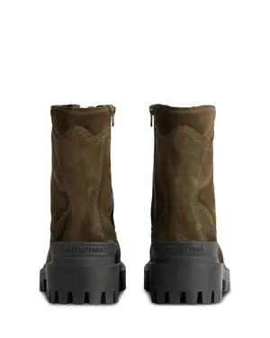 Balenciaga Waxed Suede Boots