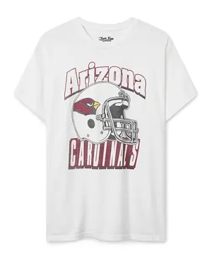 Junk Food Clothing Arizona Cardinals Throwback Helmet Tee - White