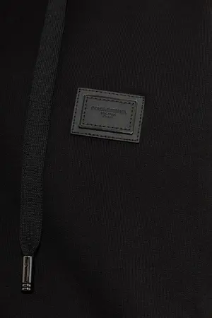 Dolce & Gabbana Zip-up Hoodie With Embossed Logo Patch
