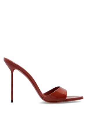 Paris Texas Lidia" Patent Leather Stiletto Heeled Mules - Red