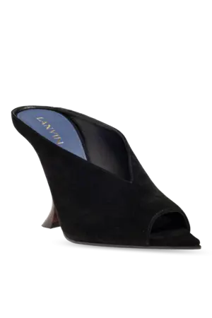LANVIN Suede Heeled Mules
