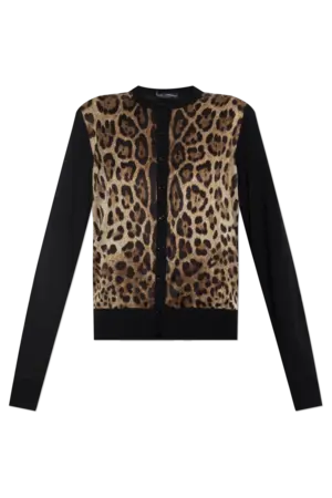 Dolce & Gabbana Animal Print Cardigan - Brown