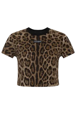 Dolce & Gabbana Animal Motif Top