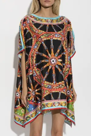 Dolce & Gabbana Silk 'carretto' Print Oversized Tunic Dress