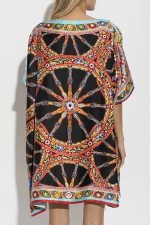 Dolce & Gabbana Silk 'carretto' Print Oversized Tunic Dress