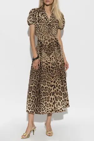 Dolce & Gabbana Leopard Print Short Sleeve Top