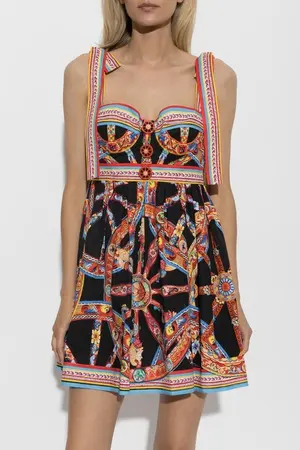 Dolce & Gabbana Carretto" Print Cotton Mini Dress