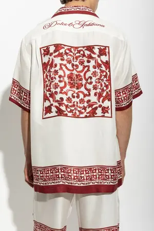 Dolce & Gabbana Silk Shirt With "majolica" Print