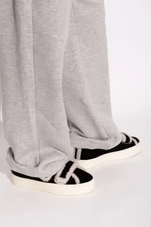 Inuikii Shearling Low Top Sneakers With Velcro Straps