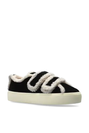 Inuikii Shearling Low Top Sneakers With Velcro Straps