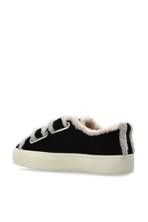 Inuikii Shearling Low Top Sneakers With Velcro Straps