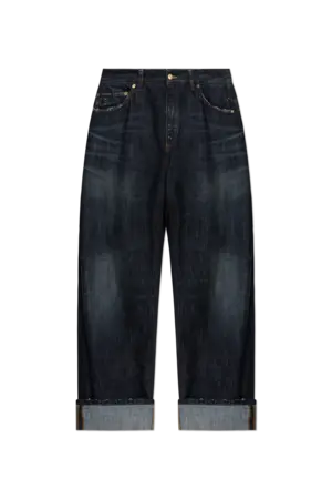 Dolce & Gabbana Jeans With Rolled-up Cuffs - Navy Blue