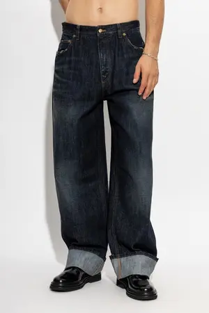 Dolce & Gabbana Wide-leg Jeans With Rolled Cuffs