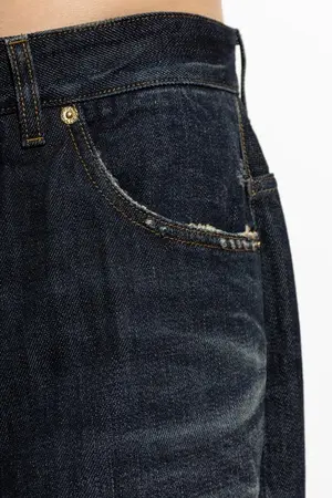 Dolce & Gabbana Wide-leg Jeans With Rolled Cuffs