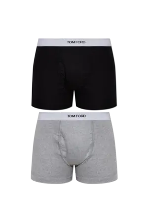TOM FORD Two-pack Of Cotton Boxers With Logo - Multicolour