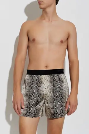 TOM FORD Silk Boxers With Animal Print