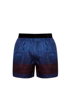 TOM FORD Cotton Boxers With Logo - Blue