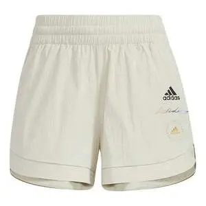 Adidas Logo Elastic Waist Athletic Shorts