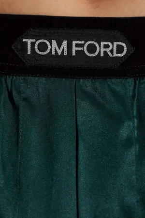 TOM FORD Silk Underwear Pants - Green