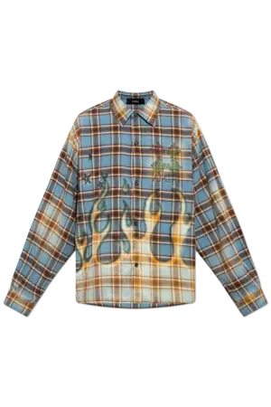 Amiri Shirt With Logo - Blue