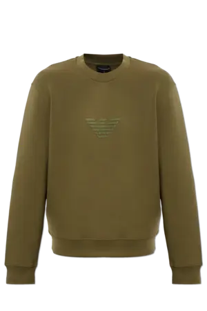 Emporio Armani Crewneck Sweatshirt With Debossed Logo