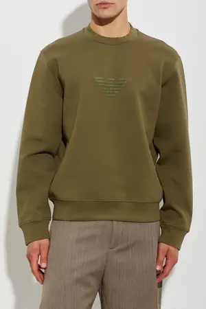 Emporio Armani Crewneck Sweatshirt With Debossed Logo
