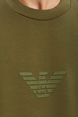 Emporio Armani Crewneck Sweatshirt With Debossed Logo