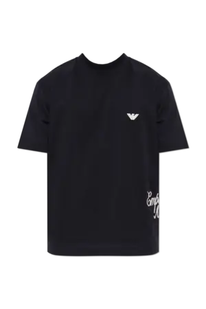 Emporio Armani T-shirt With Logo - Navy Blue