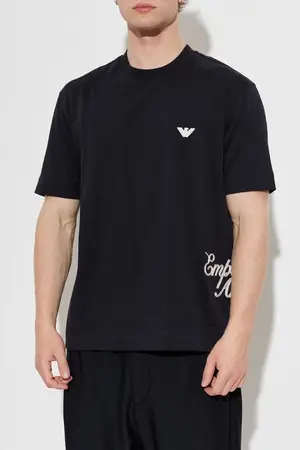 Emporio Armani T-shirt With Logo - Navy Blue