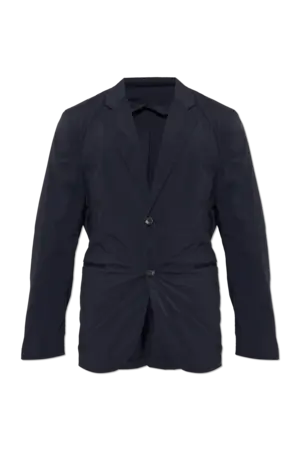 Emporio Armani Blazer With A Detachable Stand Collar - Navy Blue
