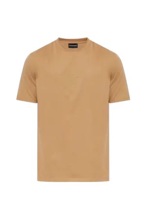 Emporio Armani T-shirt With Logo - Beige
