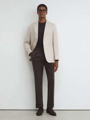 ATELIER Cotton-blend Classic-fit Trousers