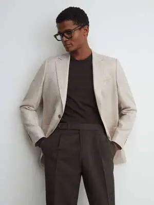 ATELIER Cotton-blend Classic-fit Trousers