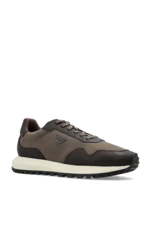 Emporio Armani Low Top Sneakers With Embossed Logo