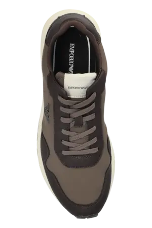 Emporio Armani Low Top Sneakers With Embossed Logo