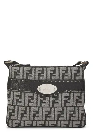 Fendi Zucca Selleria Messenger - Black