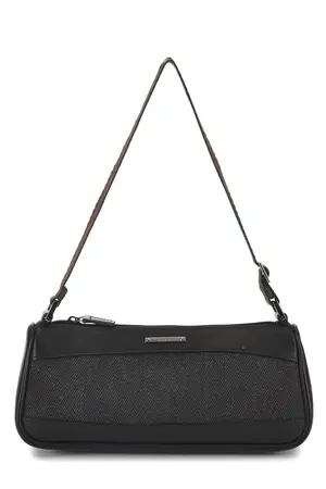Gucci Gg Denim Web Pochette - Black