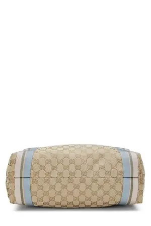 Gucci Gg Canvas Flat Web Tote