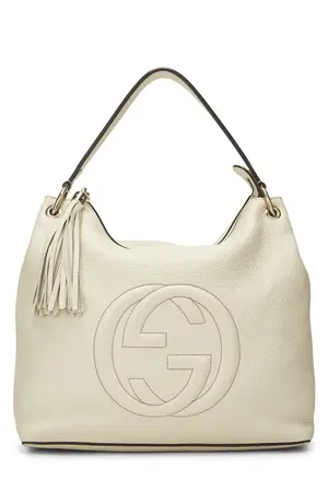 Gucci Leather Soho Convertible Hobo - Cream