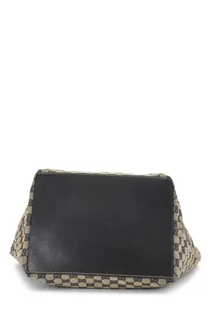 Gucci Gg Canvas Web Zip Tote