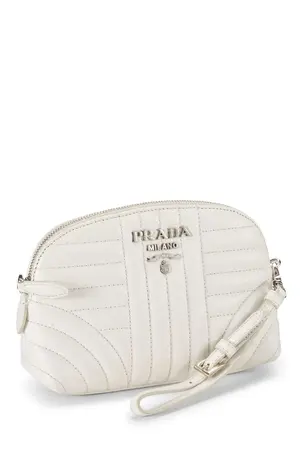 Prada Calfskin Diagramme Wristlet