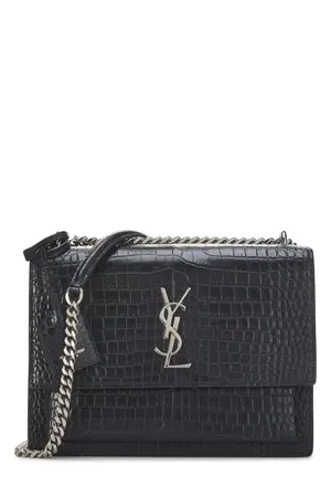 Saint Laurent Embossed Leather Sunset - Navy