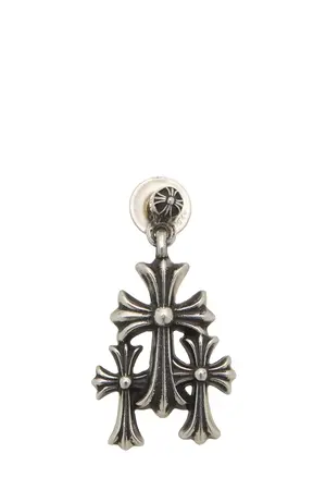 Chrome Hearts Sterling Three Cross Dangle Earring - Silver