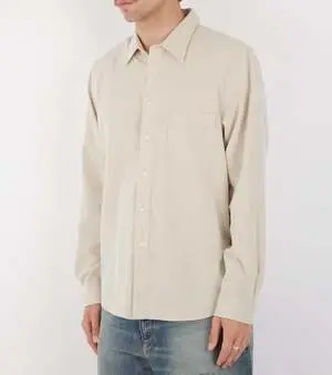 Paul Smith Regular-fit Taupe Textured-stripe Shirt