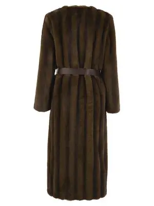Max Mara Fluffy-textured Long Coat