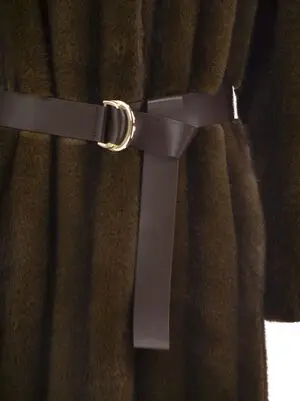 Max Mara Fluffy-textured Long Coat