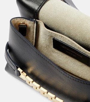 Victoria Beckham Mini Leather Clutch With Chain